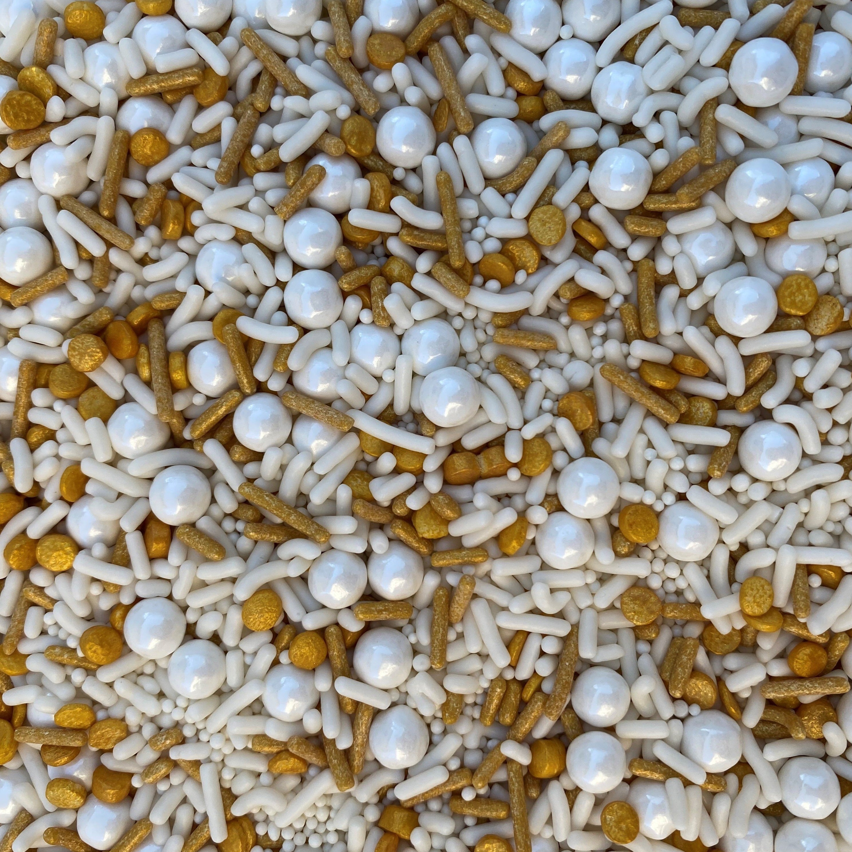 Wedding Sprinkle Mix - White and Gold Sprinkle Mix – My Sweet Cuts